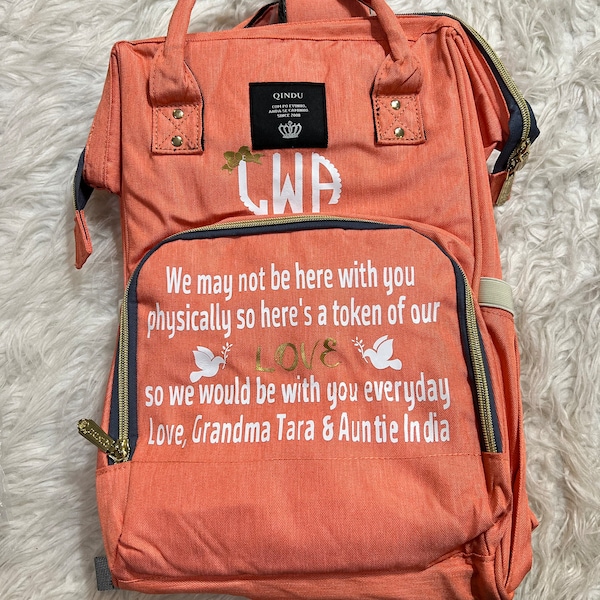Monogrammed Diaper Bag Backpack | Personalized Baby Shower Gift - Etsy
