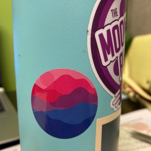 Subtle Bi Flag Sticker Pride Sticker Mountain Sticker - Etsy