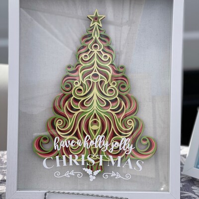 Christmas Tree 3D Zentangle Svg Files Multilayer Panel for - Etsy