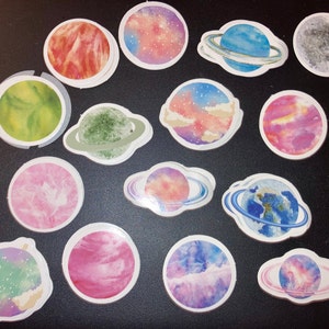 Planets Sticker Set, Space and Galaxy Themed Stickers Pack, Creative ...