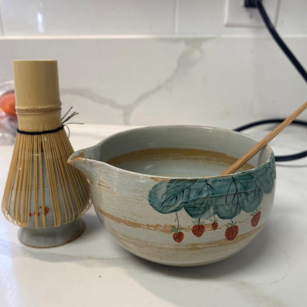 Match Bowl Set: Ceramic Matcha Gift Set, Matcha Bowl Set, Bamboo Whisk ...