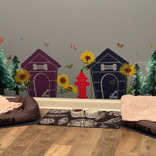 Personalized Dog Decal | Dog House Wall Vinyl | Dog Name Sticker | Pet ...