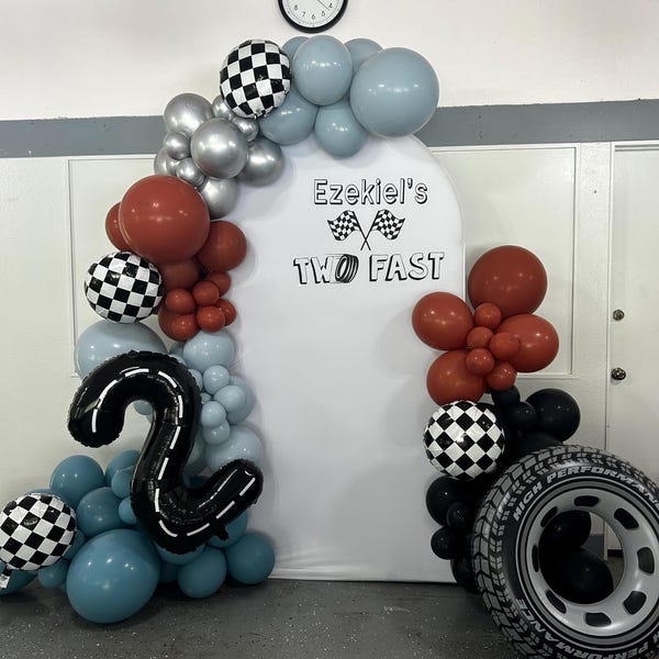 Two Fast Birthday Decal - Two Fast Backdrop - Two Fast Second Birthday ...
