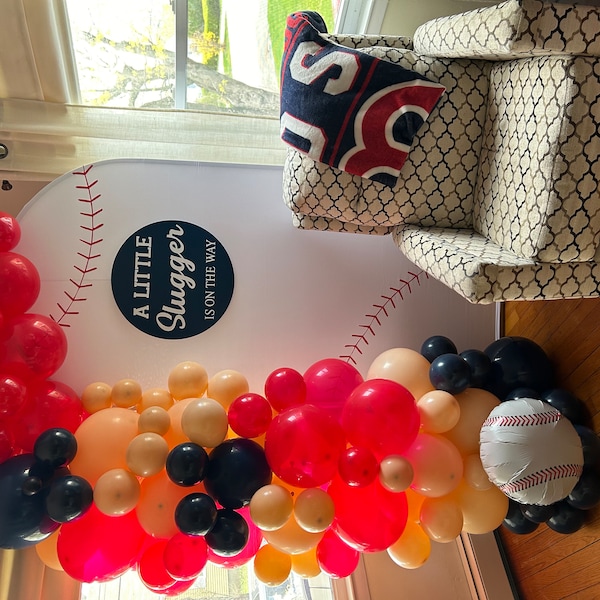 Batter up A Little Slugger is on the Way Vinyl Decal | Baseball Baby ...