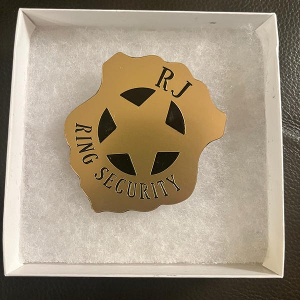 Ring Security Ring Bearer Security Badge Ring Bear Gift Personalized ...