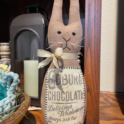 INSTANT DOWNLOAD 2015 E-PATTERN Primitive Folk Art Early Style Bunny ...