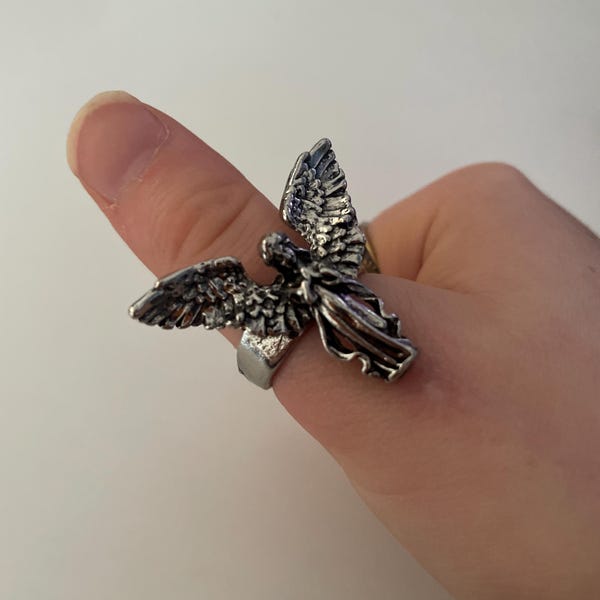 Star Y2K Rings, Starlight Y2K Rings, Women Cyberpunk Chunky Ring, Adjustable Punk Gothic Ring ...