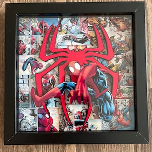 Spiderman Spiderverse Comic Book Cover 3D Shadow Box Decor - Etsy