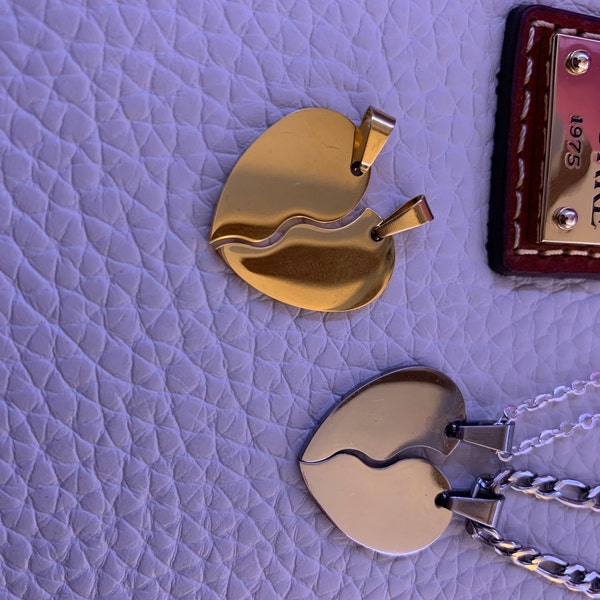 5pcs Split Broken Heart Charms 12.5x20mm, Divided Love Charm, Gold ...