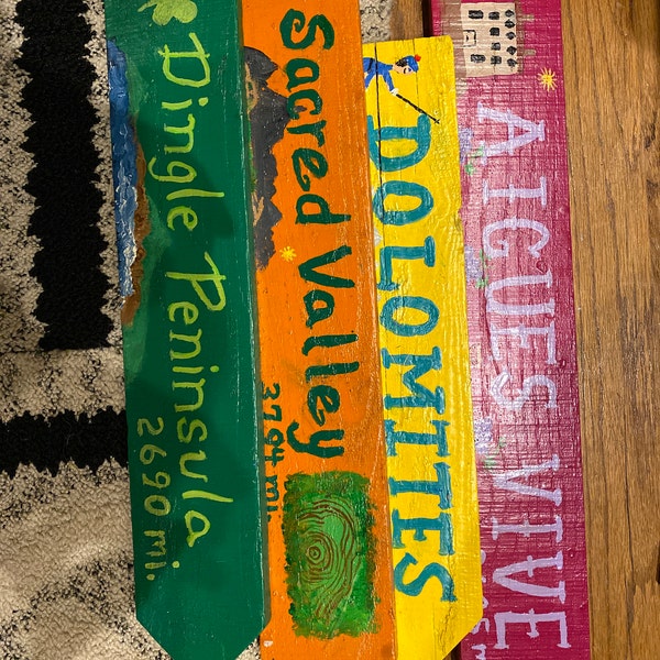 Destination Arrow Signs, Tropical Directional Arrows, Hand Made Wooden ...