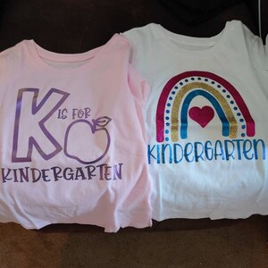 Kindergarten Rainbow SVG, Kindergarten SVG, School Shirt SVG, Digital ...
