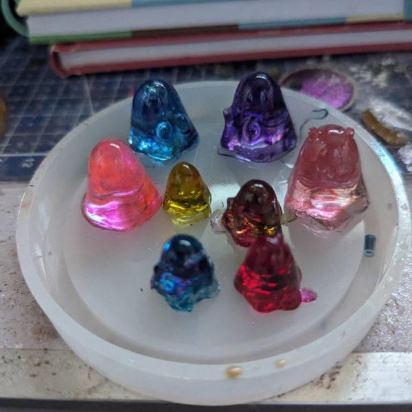 Handcrafted Silicon Mould, Mold of Resin Mini Cute Ghost With Smooth ... Handcrafted Silicon Mould, Mold of Resin Mini Cute Ghost With Smooth ...