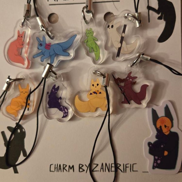 Slugcat Rain World Phone Charms / Keychains - Etsy