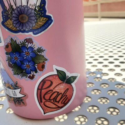 Peach Sticker Fruit Stickers Peachy Sticker Stickers for Hydroflask ...