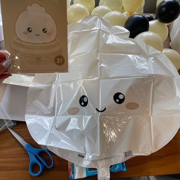 21" Dumpling Bao Bun Jumbo Balloon | Little Dumpling Baby Shower Party ...