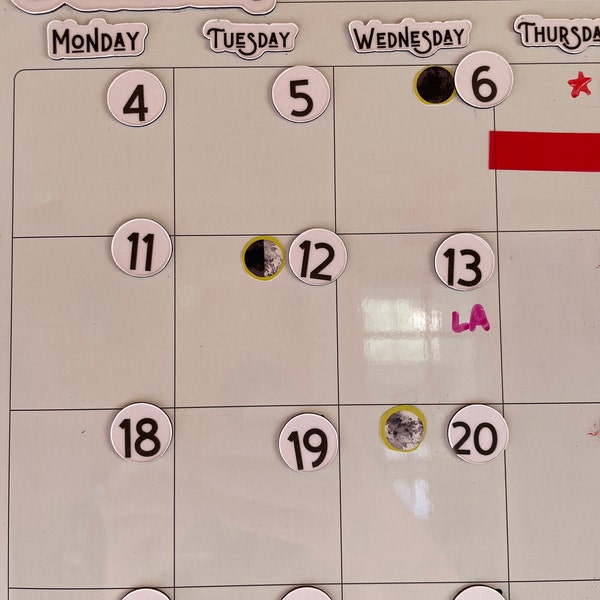 Days of the Week Magnets / Magnetic Calendar Days of the Week Full ...