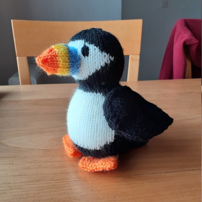 Barry the Puffin Knitting Pattern Easy Knit for Beginners - Etsy