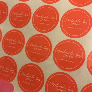 Personalised glossy logo stickers 37mm stickers 35 | Etsy