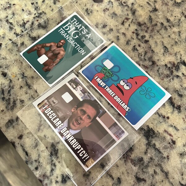 Money Meme Glossy Debit Card Skin Credit Card Skin Card Waterproof ...