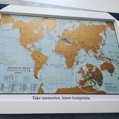 Personalised Scratch the World® Travel Edition Map Print Home, Gift for ...