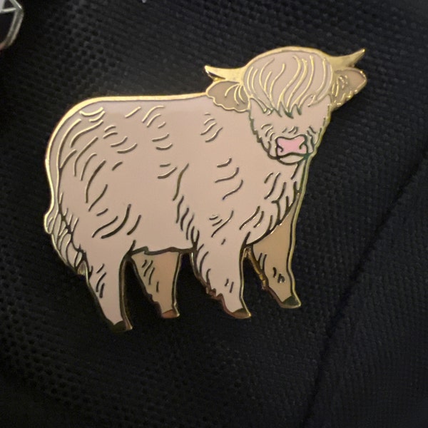 Highland Cow Hard Enamel Pin - Etsy