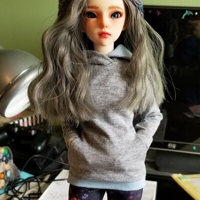 BJD MSD 1/4 Doll Clothing Design Your Own Girl Style Pullover Hoodie 20 ...
