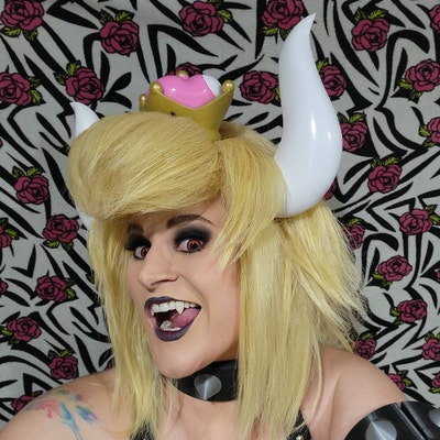 Bowsette Bowser Cuff Choker Punk Gothic Stud Bracelet - Etsy