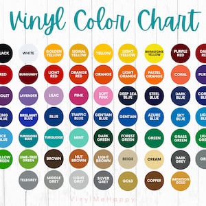 Editable Htvront HTV Color Chart, Vinyl Color Chart Editable Template ...