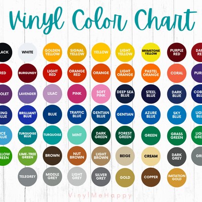 Editable Htvront HTV Color Chart, Vinyl Color Chart Editable Template ...