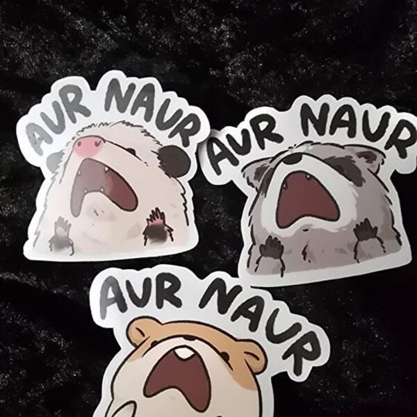 Aur Naur Cute Sticker | Series 1 | Funny Sticker | Possum Hamster ...