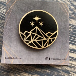 ACOTAR Night Court Black & Gold Enamel Pin, ACOTAR Enamel Pins, ACOTAR ...