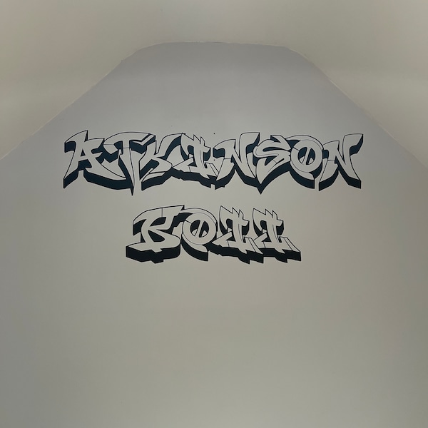 Personalised Graffiti Wall Art Sticker, Graffiti Wall Decal, Graffiti ...