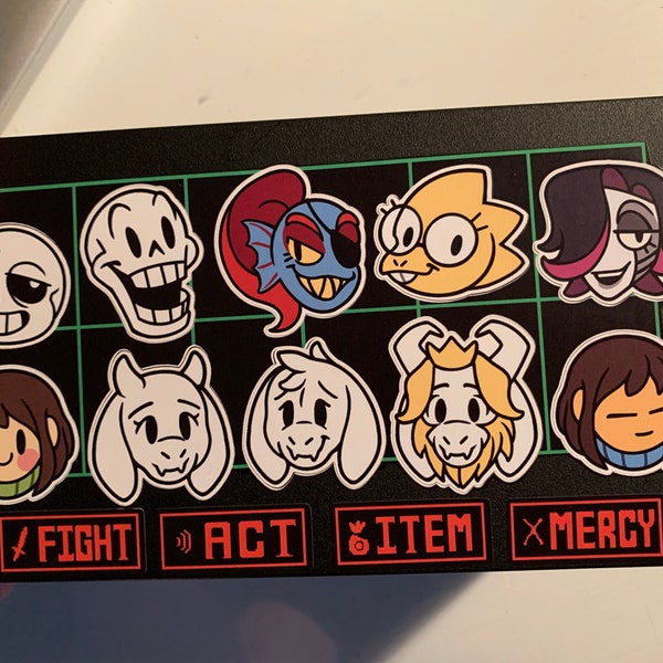 Undertale Sticker Sheet - Etsy