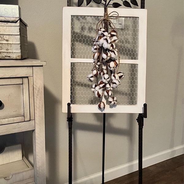 Chicken Wire Window Frame, Chicken Wire Decor, Farmhouse Wall Decor ...