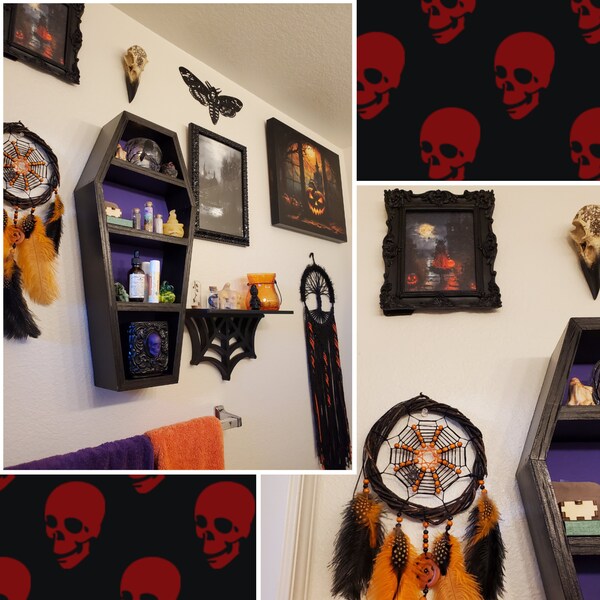 Halloween on a Moonlit Fall Night, Vintage Poster, Art Poster Print ...