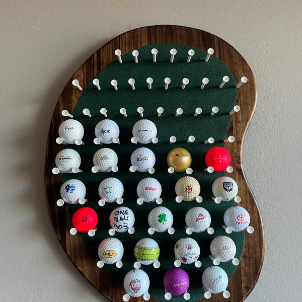 Putting Green Shaped Golf Ball Display - Etsy