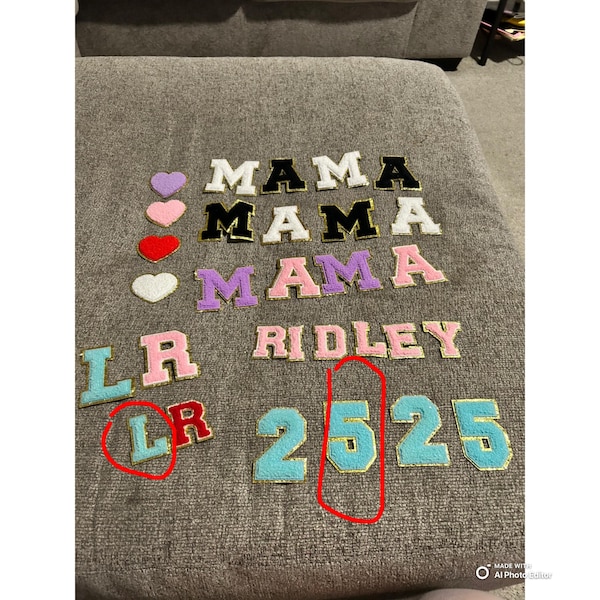 Chenille Number Patches for Clothing; 3 Inch Number Patches Trimmed in ...