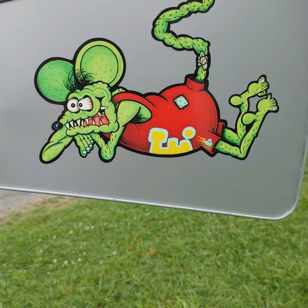 Crazy Eyez Hot Rod Rat High Quality Vinyl Decal / Sticker, Art Print ...