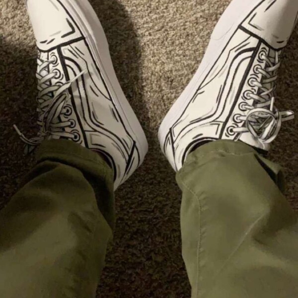 Classic Old Skool Cartoon Vans - Etsy