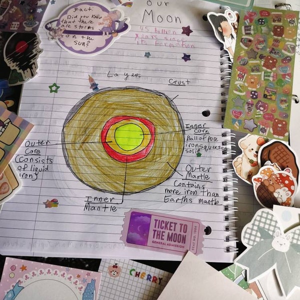 50pcs Mystery Journal Kawaii Stationery Grab Bag - Memos & Stickers ...