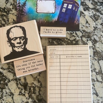 Library Return Card RUBBER STAMP, Library Book Card Stamp, Book Return ...