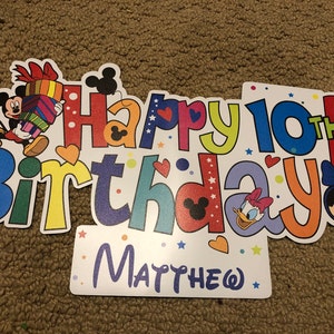 Mickey Birthday Magnet, Disney Cruise Door Magnet, Happy Birthday ...