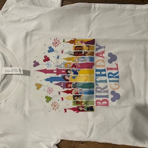Disney Princesses Birthday Shirt, Disney Birthday Shirt, Girl's Disney Birthday Shirt, Disney ...