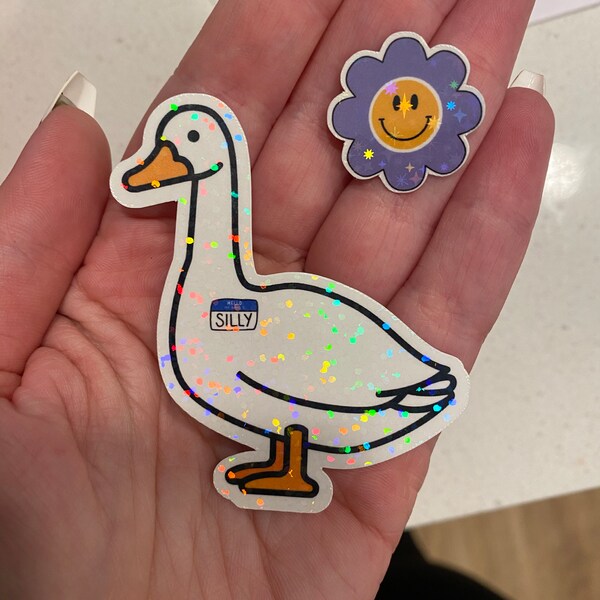 Silly Goose Matte Vinyl Sticker Funny Stickers Waterbottle Sticker ...