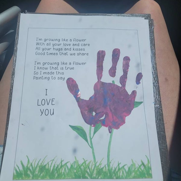 Mothers Day Handprint Art Poem, Flower Bouquet Craft for Mom | for ...