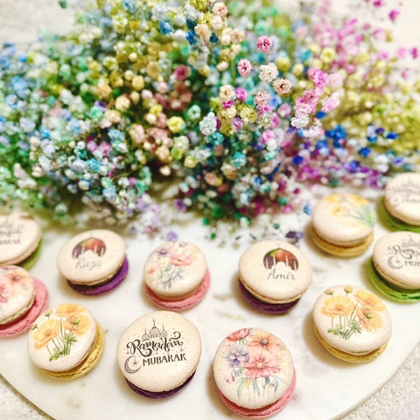 Macarons With Name Monogram Logo - French Macarons - Personalize ...