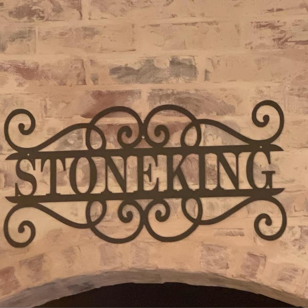 Custom Split Scroll Monogram-housewarming Gift - Personalized Metal ...