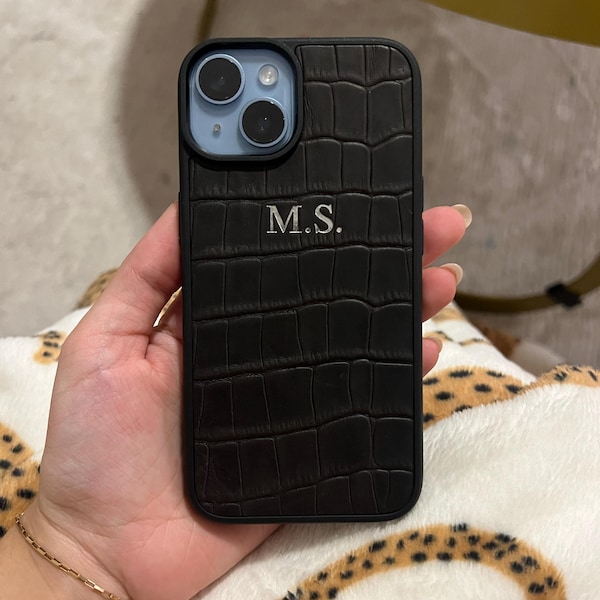 Ivory Cream Personalized Leather iPhone 16 Case, Beige Name iPhone 15 ...