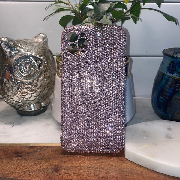 Iridescent Crystal Swar Bling Luxury Phone Cases Full Sides Protect ...