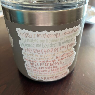 Psalm 23 Sticker Christian Stickers Religious Faith Decals - Etsy